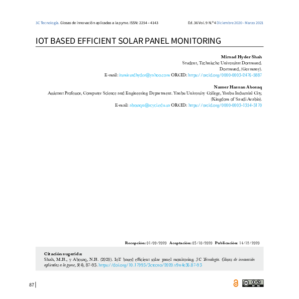 (PDF) IoT based efficient solar panel monitoring (PDF) IoT based efficient solar panel monitoring