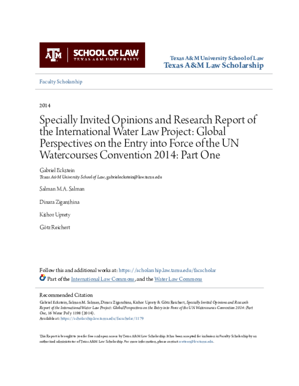 (PDF) Specially invited opinions and research report of the ...