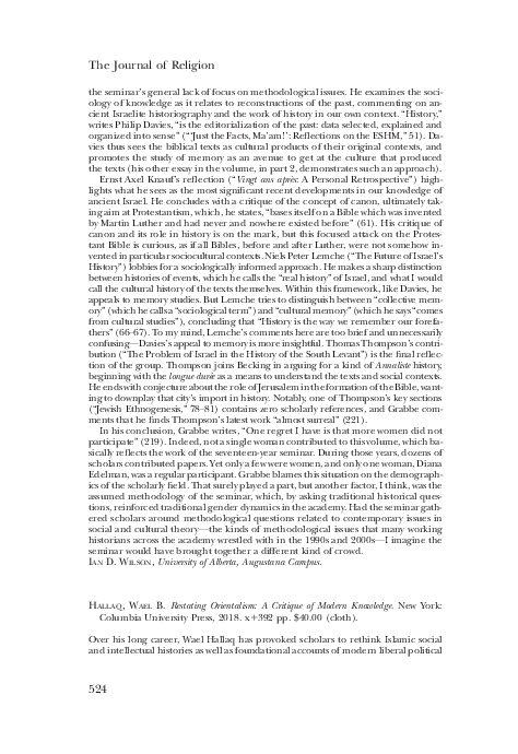 (PDF) Gutmann.Review of Hallaq, Restating Orientalism