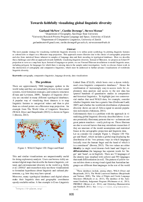 (PDF) Towards faithfully visualizing global linguistic diversity
