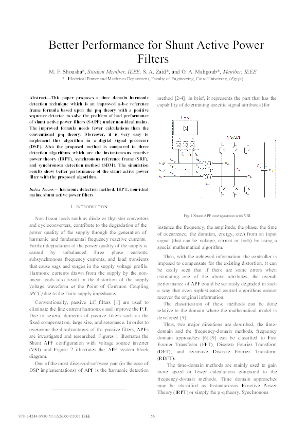 (PDF) Comparative study of different PWM control scheme for three-phase three -wire shunt active ...