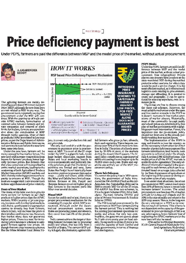 (PDF) Price Deficiency payment is best