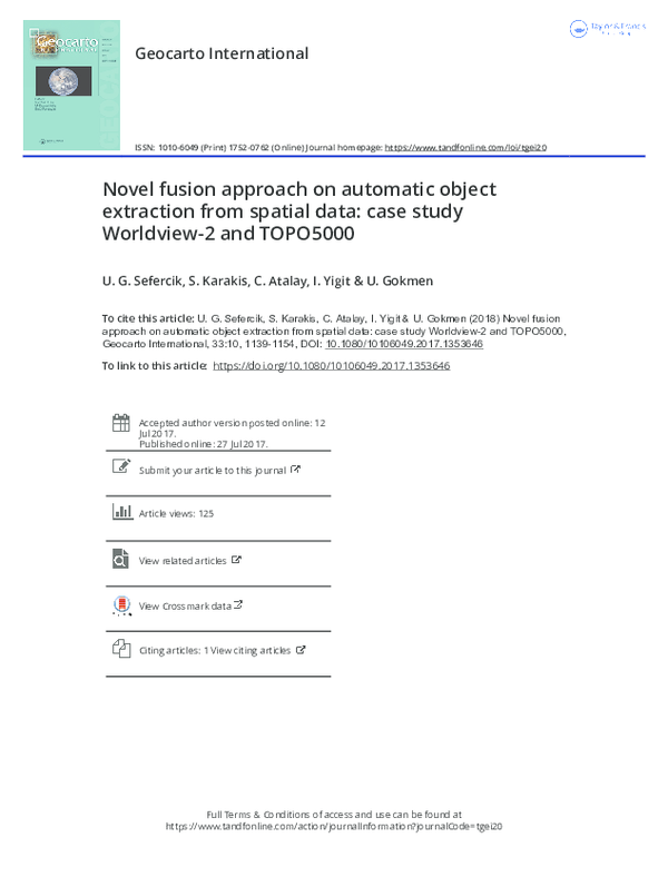 Pdf Novel Fusion Approach On Automatic Object Extraction From Spatial