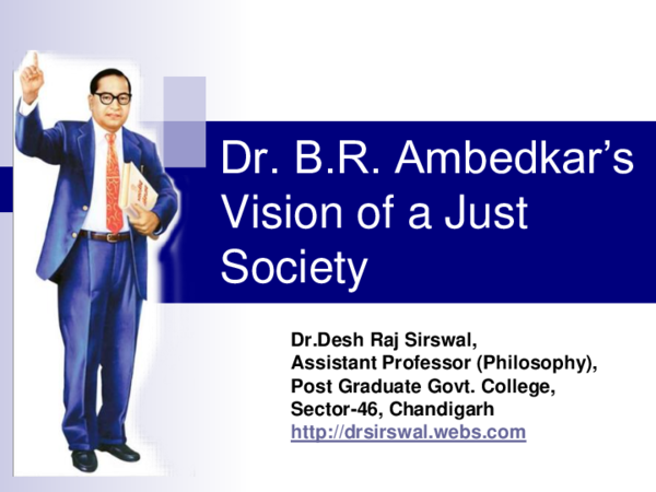 (PDF) Dr. B.R. Ambedkar’s Vision of a Just Society
