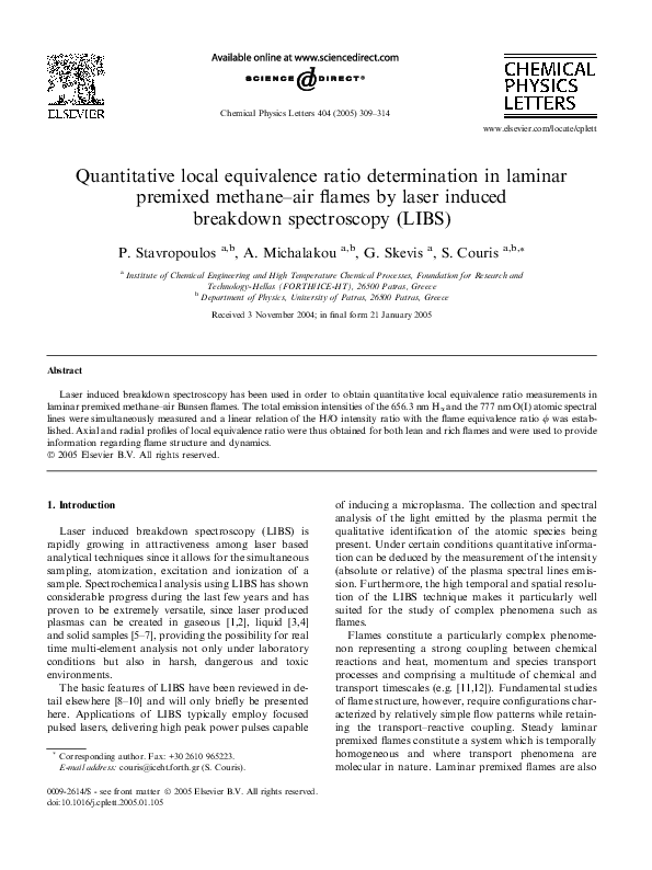 (PDF) Quantitative local equivalence ratio determination in laminar premixed methane–air flames ...