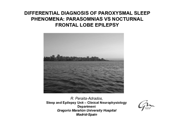(PDF) DIFFERENTIAL DIAGNOSIS OF PAROXYSMAL SLEEP PHENOMENA: PARASOMNIAS ...