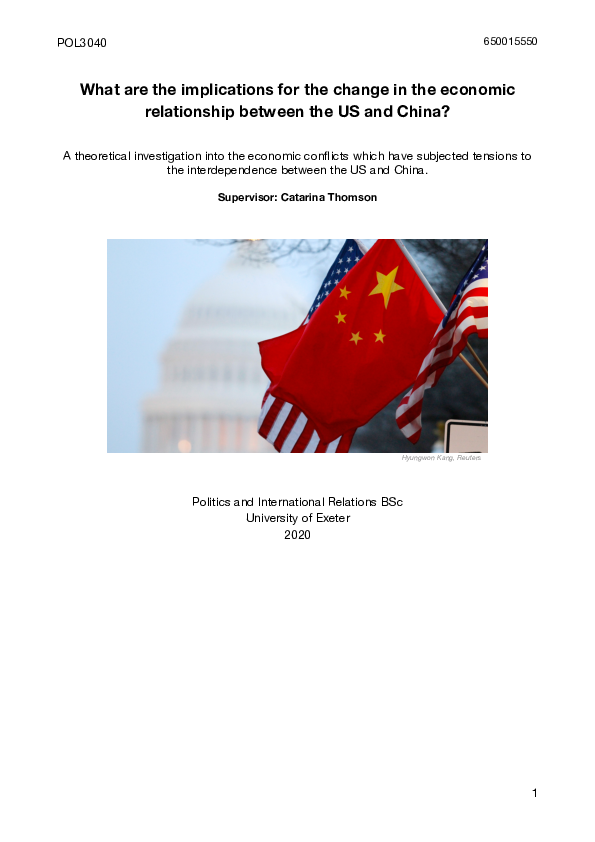 (PDF) The Changing US-China Economic Relationship