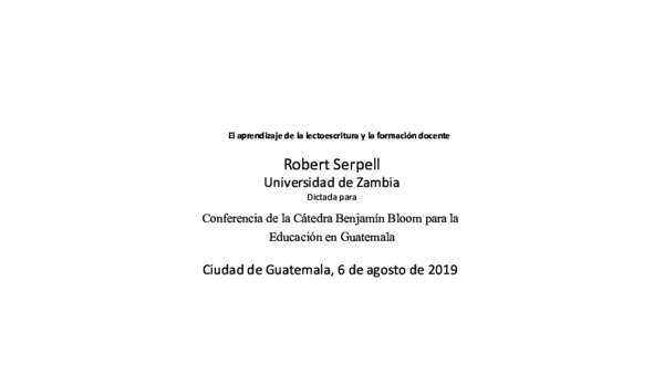 (PPT) Serpell 2019 DF4 Aprendizaje de la lectoescritura y formacion ...