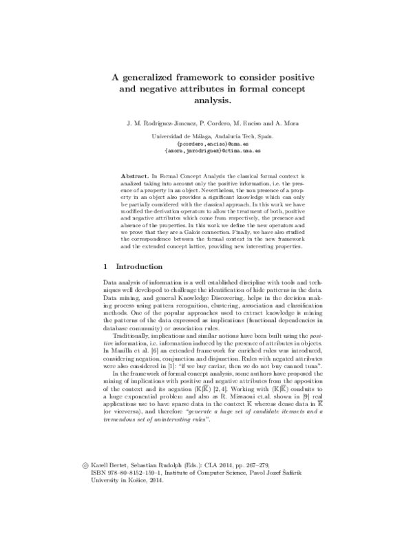 (PDF) A generalized framework to consider positive and negative ...