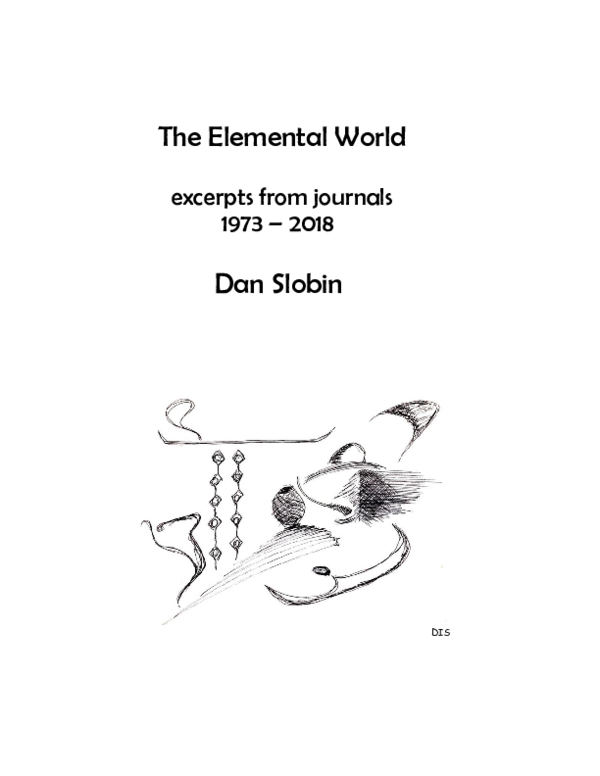 (PDF) Dan Slobin The Elemental World - 1973-2018 | Dan Slobin ...