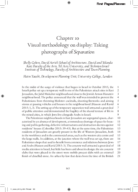 (PDF) Cohen S, and Yacobi, H (2020) “Visual methodology on display ...