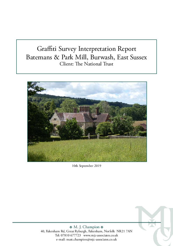 (PDF) Graffiti Survey Interpretation Report: Batemans & Park Mill ...