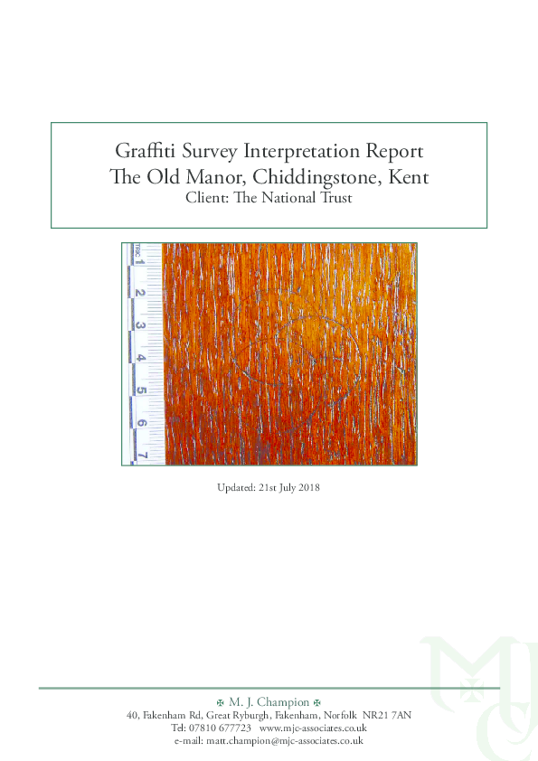 (PDF) Graffiti Survey Interpretation Report: The Old Manor ...