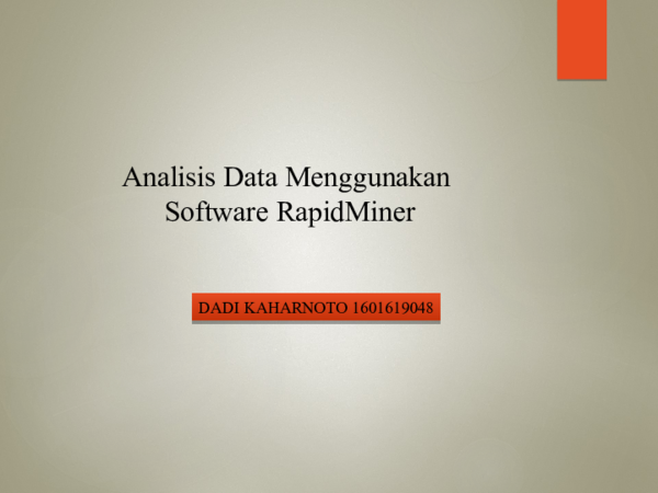 (PPT) PPT UAS BIG DATA analisis rapid miner