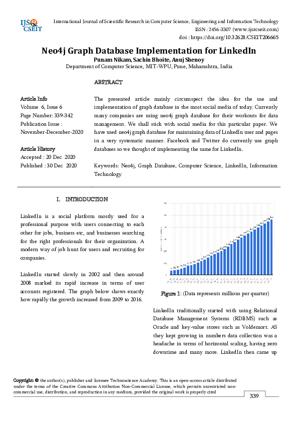 Pdf Neo4j Graph Database Implementation For Linkedin