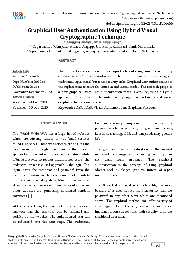 (PDF) Graphical User Authentication Using Hybrid Visual Cryptographic Technique