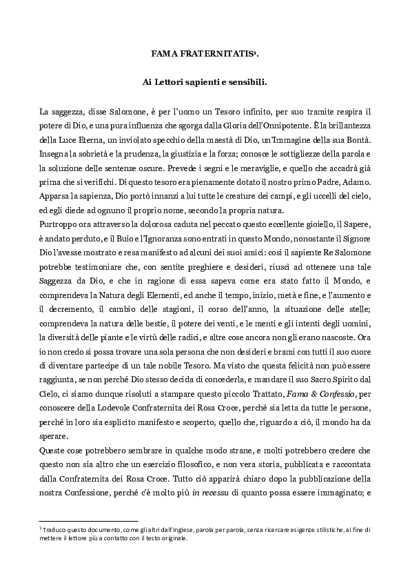 (PDF) Fama Fraternitatis
