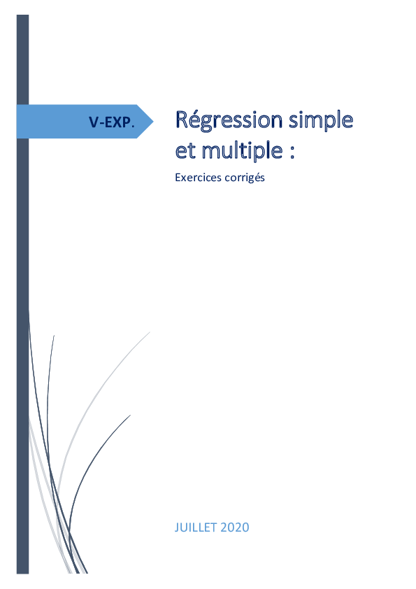 (PDF) Régression simple et multiplie exercices