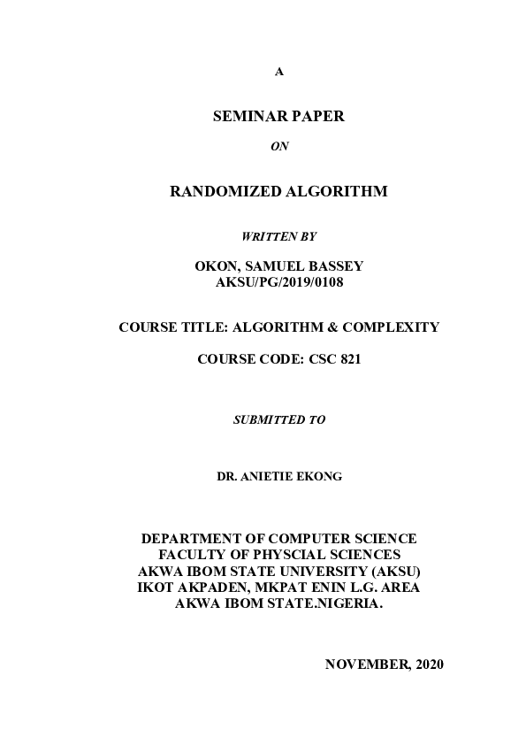 (DOC) Randomized algorithms