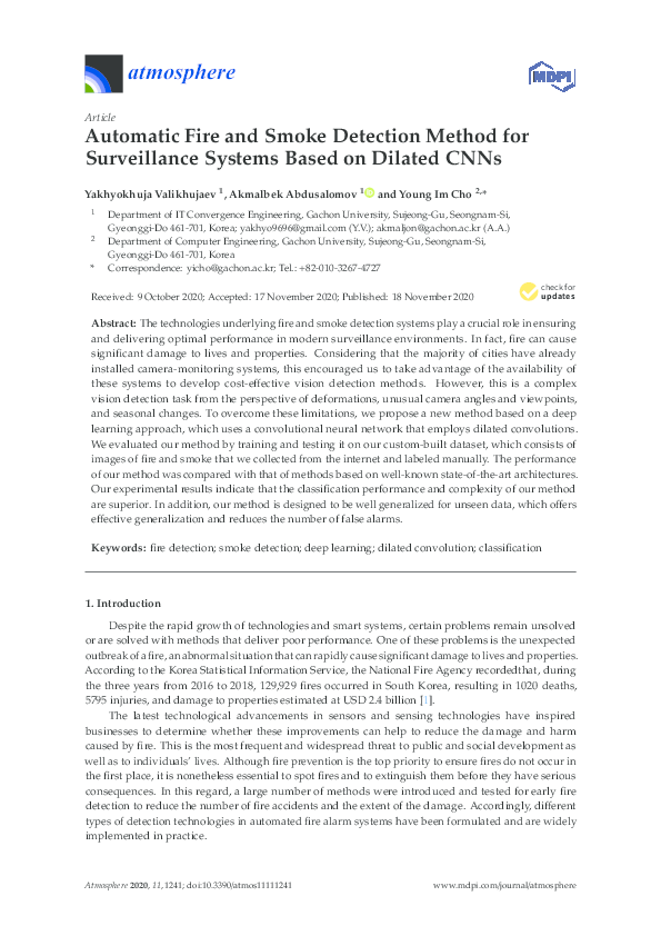 (PDF) Automatic Fire and Smoke Detection Method for Surveillance ...