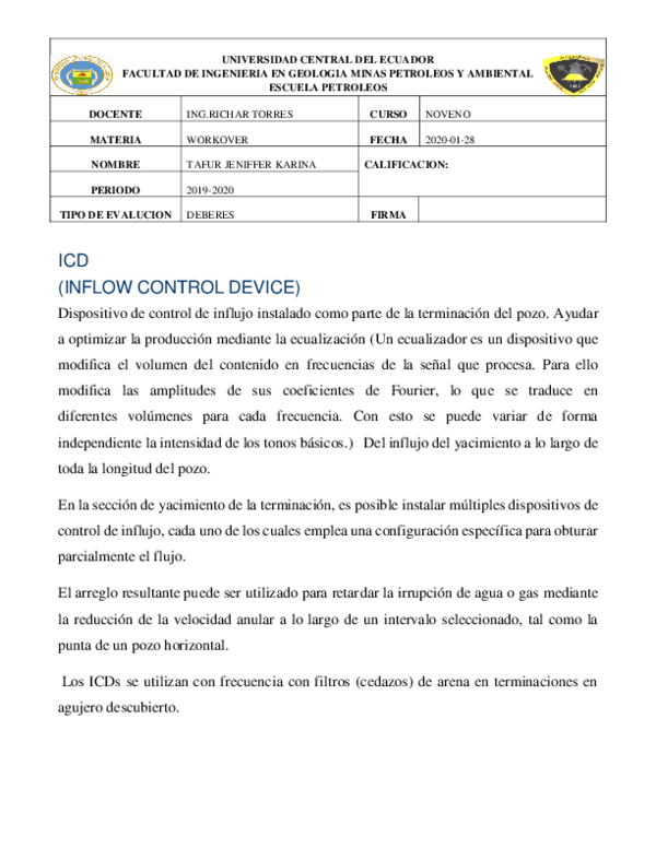 (PDF) ICD (INFLOW CONTROL DEVICE