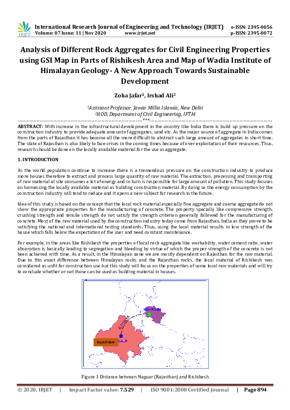 (PDF) Analysis of Different Rock Aggregates for Civil Engineering ...