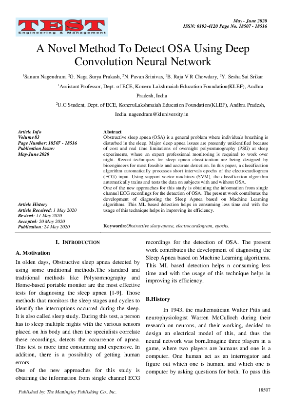(PDF) A Novel Method To Detect OSA Using Deep Convolution Neural Network