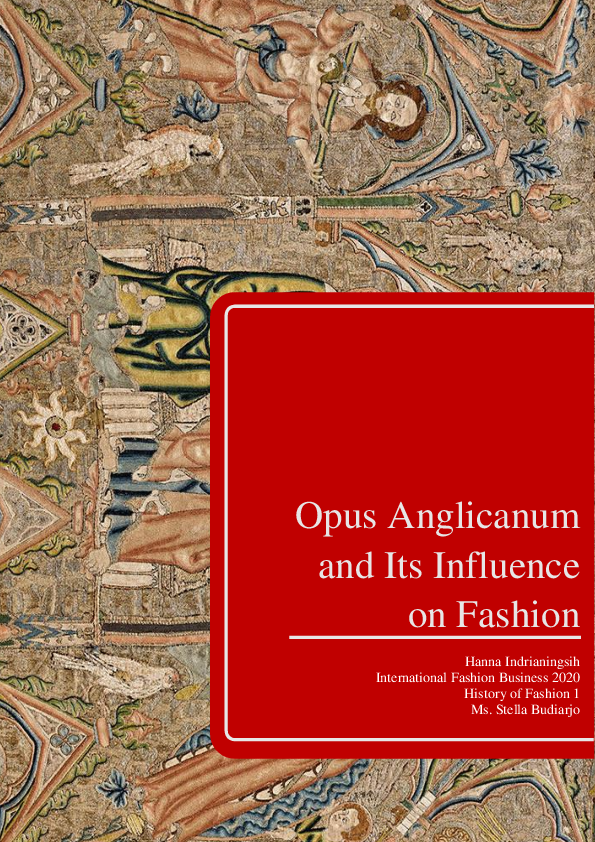 (PDF) Opus Anglicanum and its Influence on Fashion