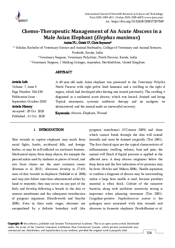 (PDF) Chemo-Therapeutic Management of An Acute Abscess in a Male Asian ...