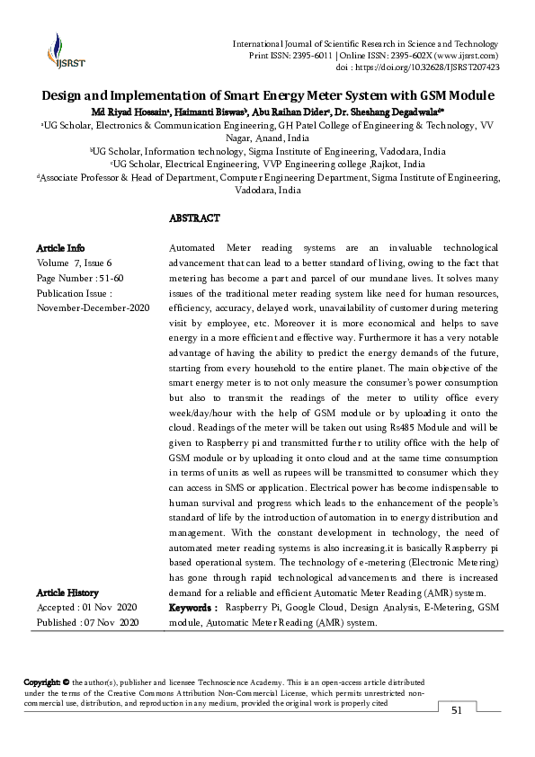 (PDF) Design and Implementation of Smart Energy Meter System with GSM ...
