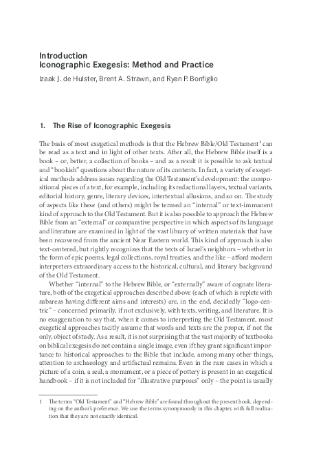 (PDF) Introduction. Iconographic Exegesis: Method and Practice