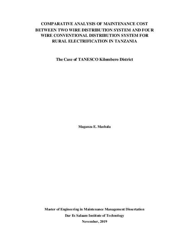 (PDF) COMPARATIVE ANALYSIS OF MAINTENANCE COST BETWEEN TWO WIRE ...