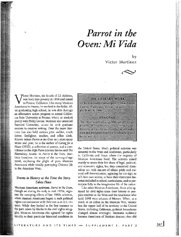 (PDF) Victor Martinezs Parrot in the Oven Mi V
