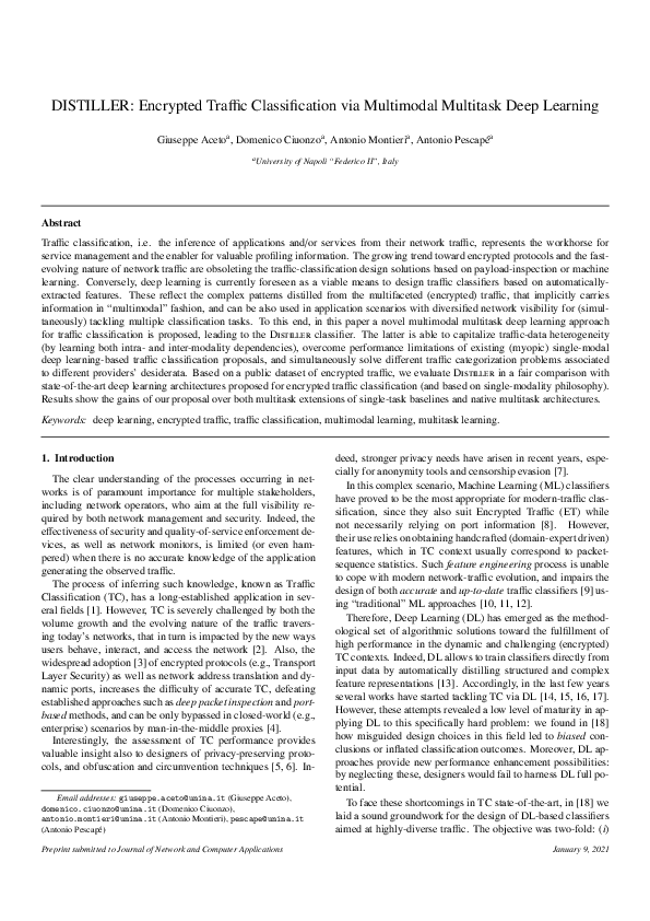 Pdf Distiller Encrypted Traffic Classification Via Multimodal
