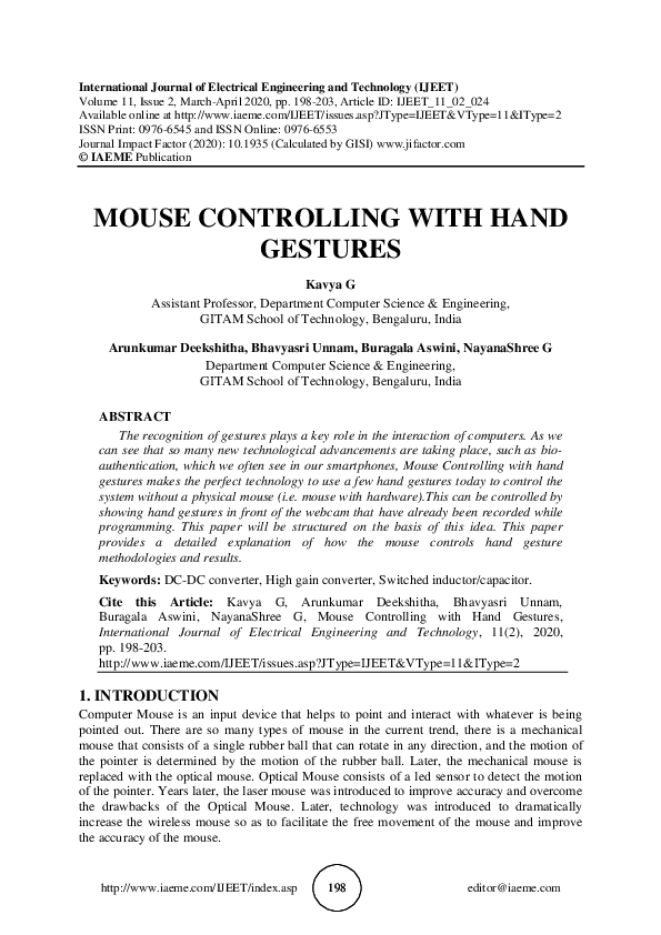 (PDF) MOUSE CONTROLLING WITH HAND GESTURES