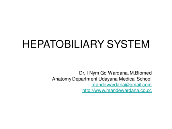 (PDF) HEPATOBILIARY SYSTEM