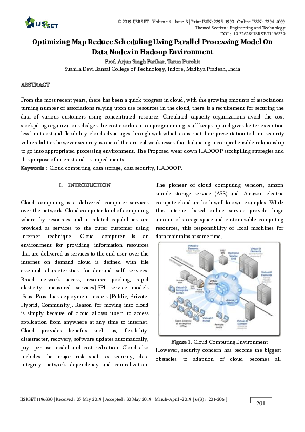 (PDF) Optimizing Map Reduce Scheduling Using Parallel Processing Model On Data Nodes in Hadoop ...