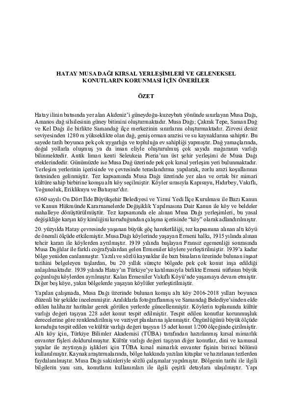 (PDF) YL Tez Özeti