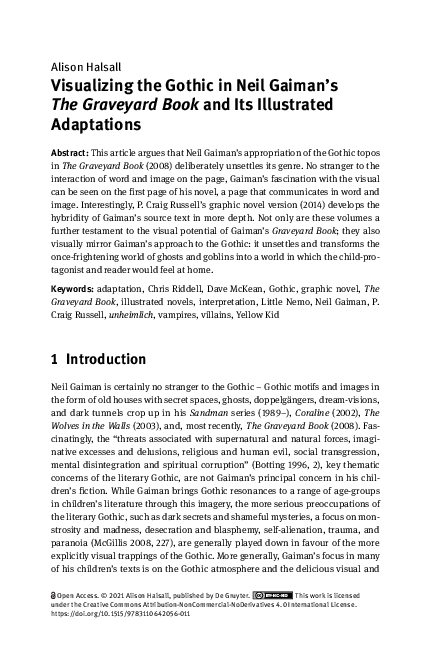 (PDF) Visualizing the Gothic in Neil Gaiman's The Graveyard Book and ...
