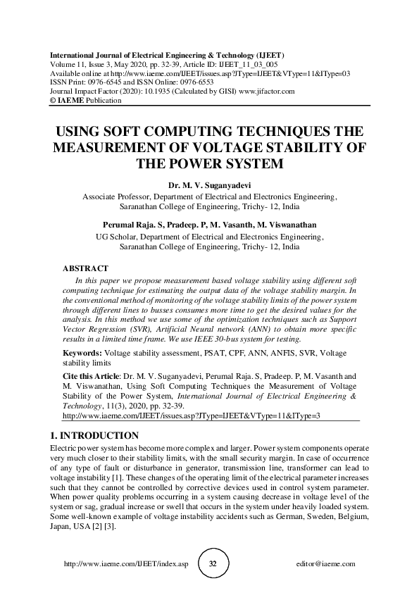 (PDF) USING SOFT COMPUTING TECHNIQUES THE MEASUREMENT OF VOLTAGE ...
