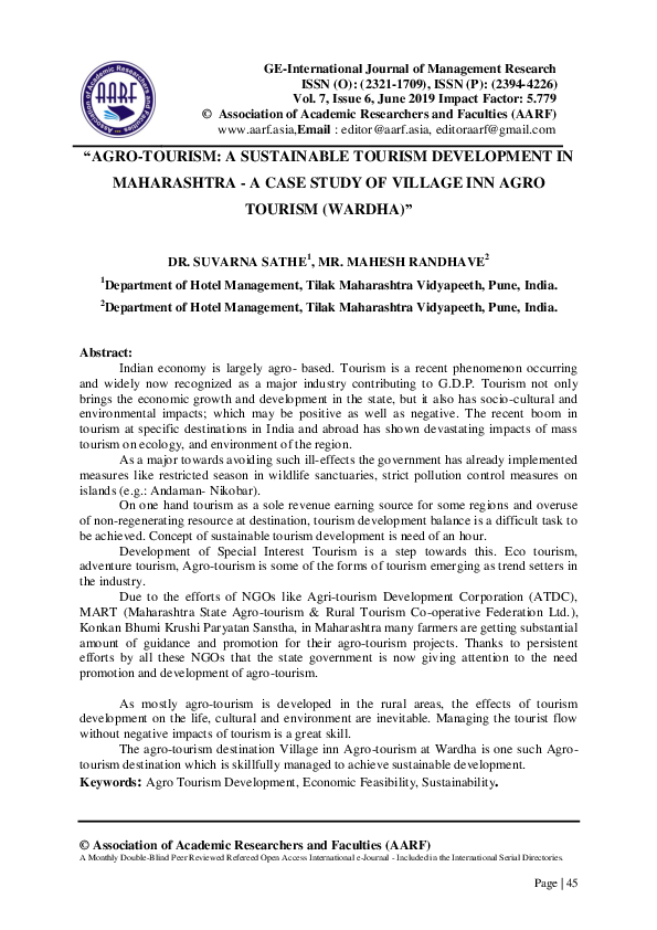 (PDF) Association of Academic Researchers and Faculties (AARF) "AGRO ...
