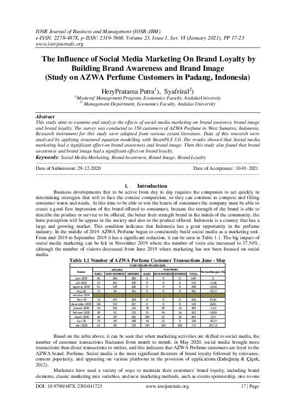 (PDF) The Influence of Social Media Marketing On Brand Loyalty by ...