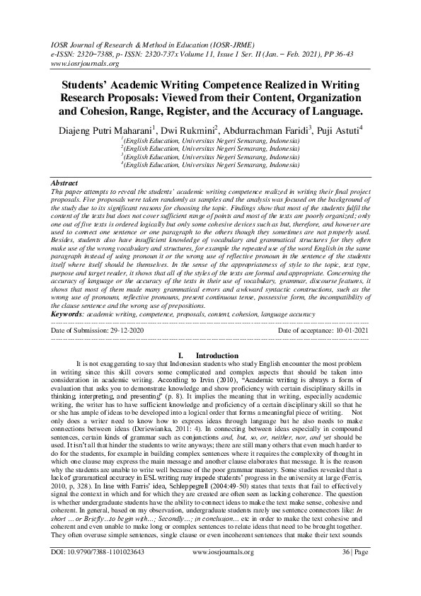 (PDF) Students' Academic Writing Competence Realized in Writing ...