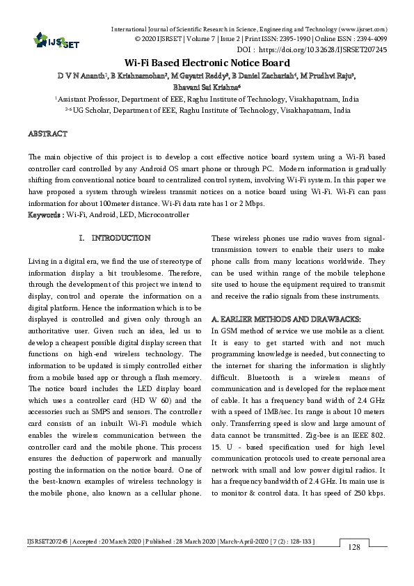 (PDF) Wi-Fi Based Electronic Notice Board