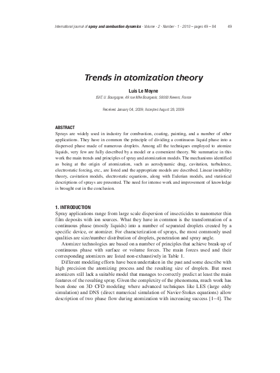 (PDF) Trends in atomization theory