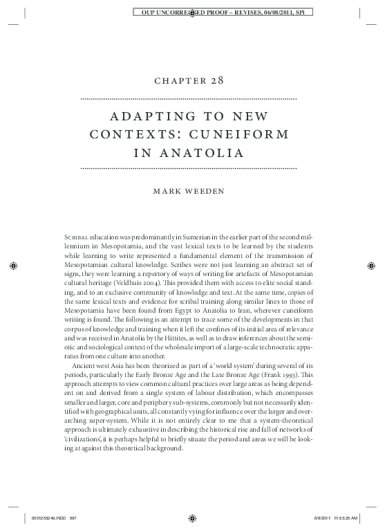 (PDF) A DA PTI NG TO N EW CON TEXTS: CU N EIFOR M I N A NATOLI A MARK ...