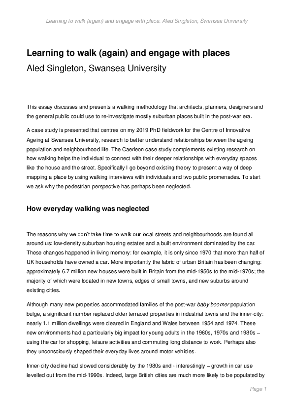 (PDF) Learning to walk (again) and engage with place Learning to walk ...