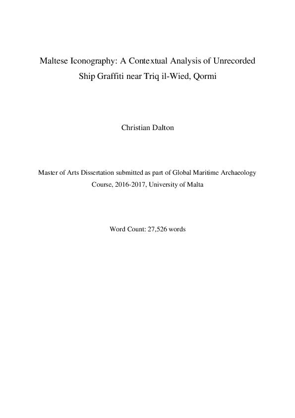 (PDF) Maltese Iconography: A Contextual Analysis of Unrecorded Ship ...