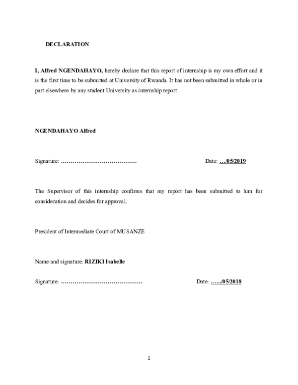 (DOC) REPORT OF INTERNSHIP IN FIELD OF LAW