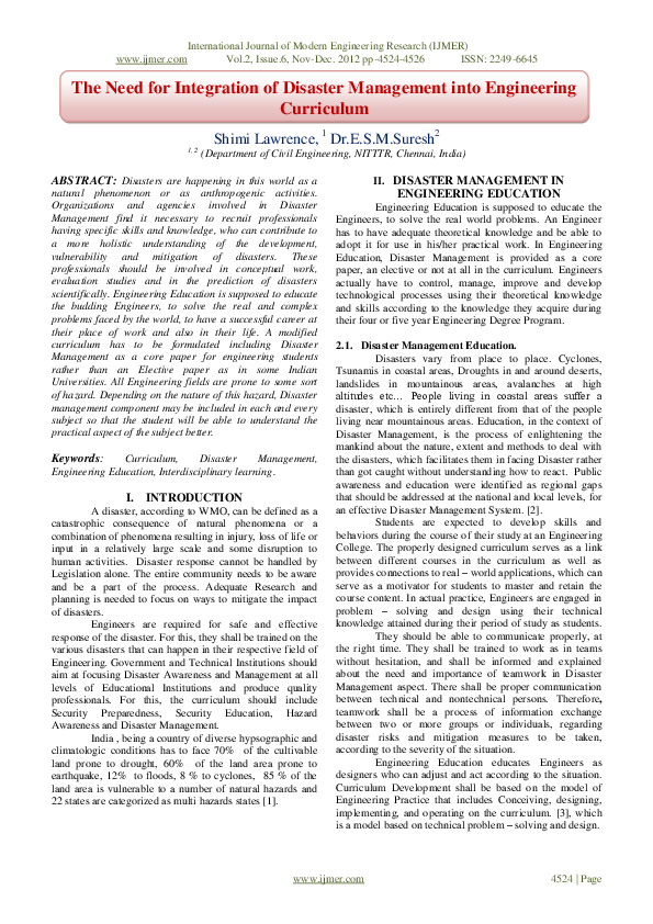 (PDF) Disaster Management